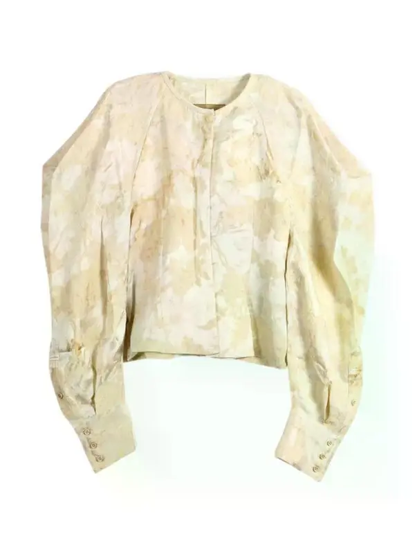 UMA WANG Floral-print Puff-sleeve Blouse