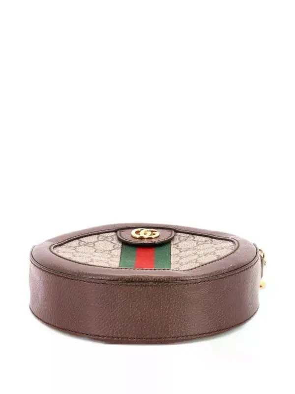Gucci Ophidia Round Shoulder Bag Gg Coated Canvas Mini Crossbody Bag