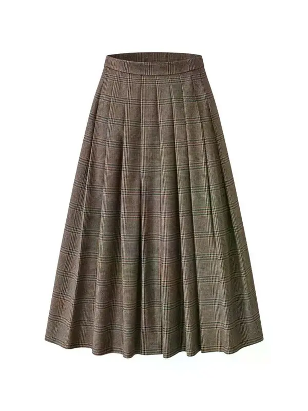 LE SULLY STUDIO Prince Of Wales Check Pleated Skirt