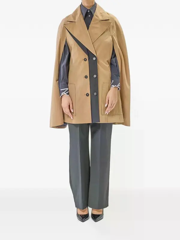 Karl Lagerfeld Karl Signature Double-breasted Cape