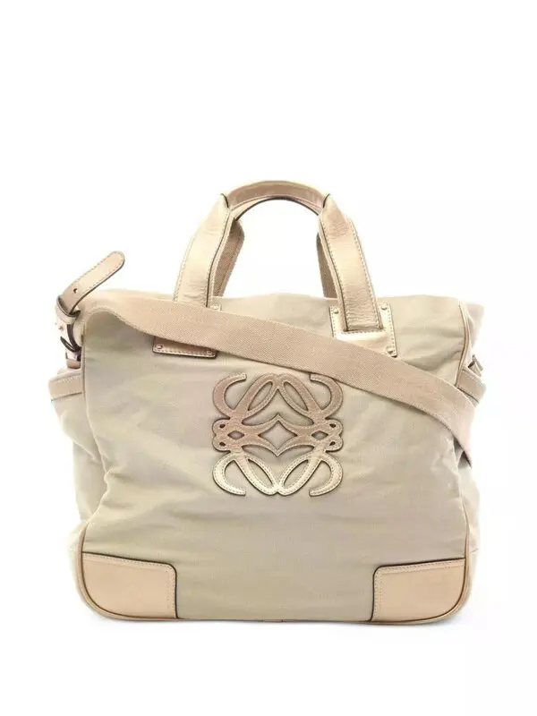 Loewe 2000s Anagram Shoulder Bag - Neutrals