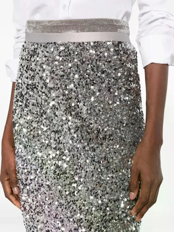 STYLAND Sequin-embellished Maxi Skirt
