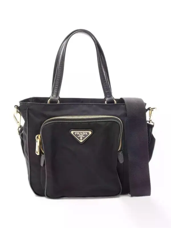 Prada 2010s Saffiano Leather Tote Bag - Black