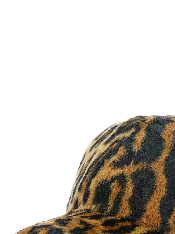 STAND STUDIO Cyrene Leopard-print Faux-fur Cap