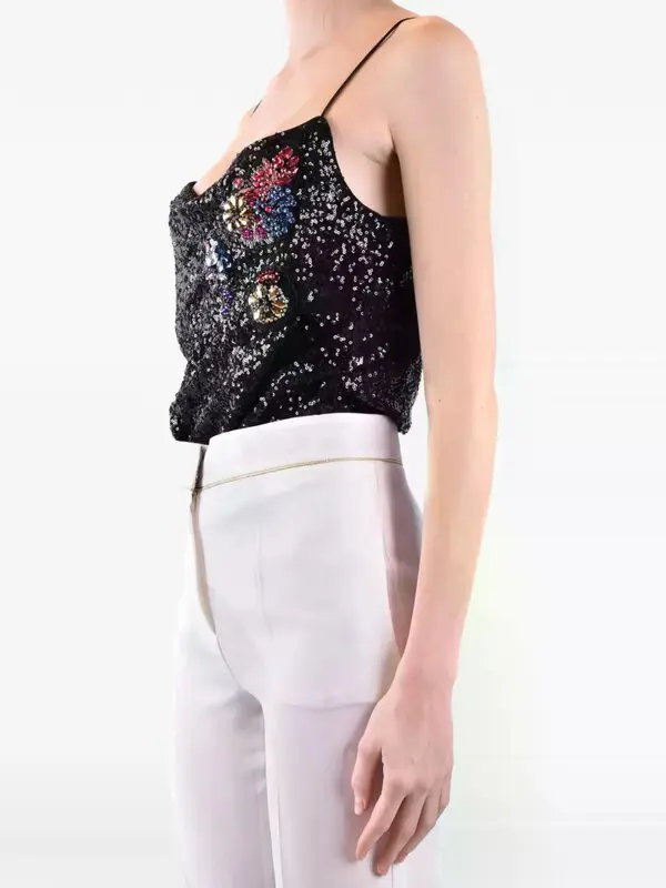 Pinko Sequin-embellished Embroidered Camisole