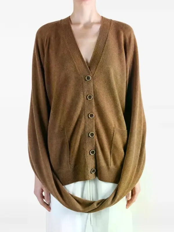 UMA WANG Wrap-detail V-neck Cardigan