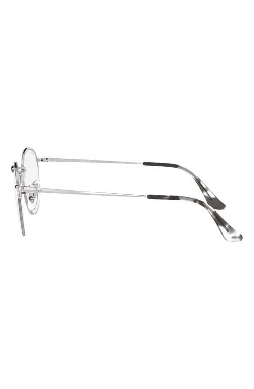 Ray-ban 51mm Round Optical Glasses - Silver