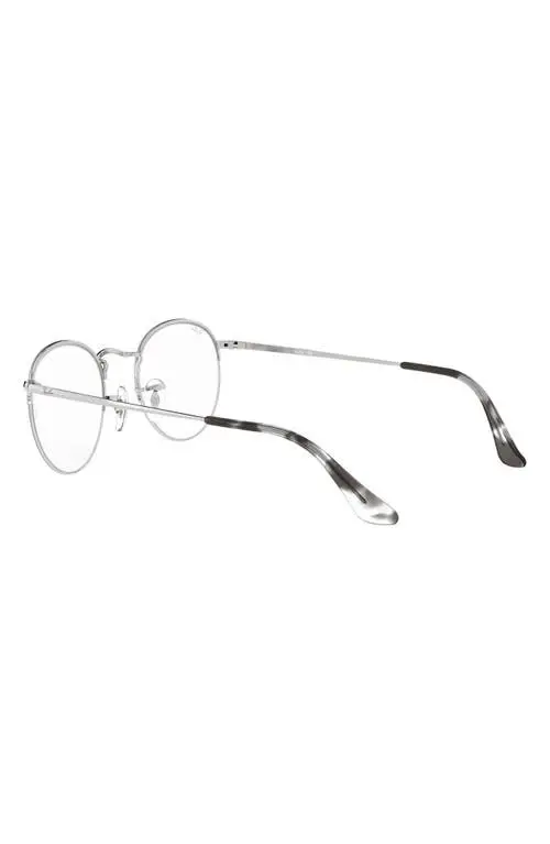 Ray-ban 51mm Round Optical Glasses - Silver