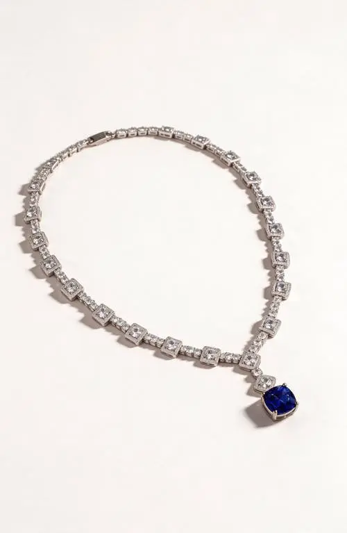 MODENAIRE Crystal Pendant Necklace And Matching Drop Earring Set