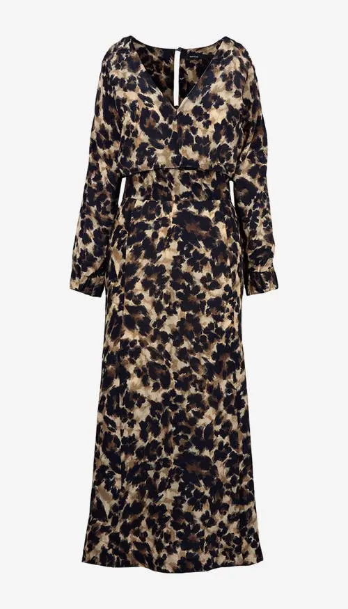 Smythe V-neck Flounce Hem Dress