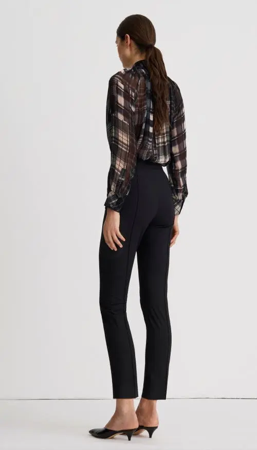 Smythe High Rise Pintuck Cig Pant