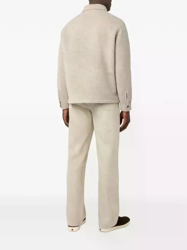 TOD'S Check-pattern Zipped Jacket