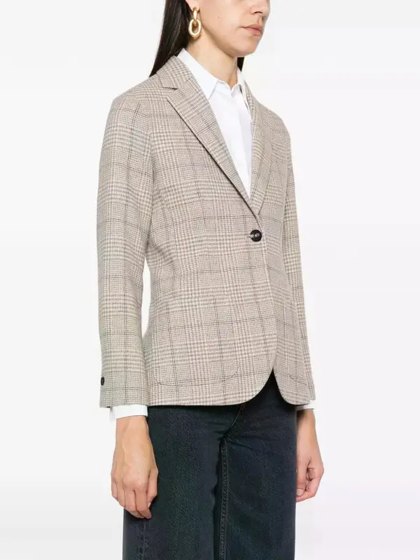CIRCOLO 1901 Check-pattern Wool Blazer