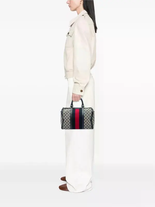 Gucci 2016-2026 Medium Gg Canvas Web Joy Boston Bag Satchel