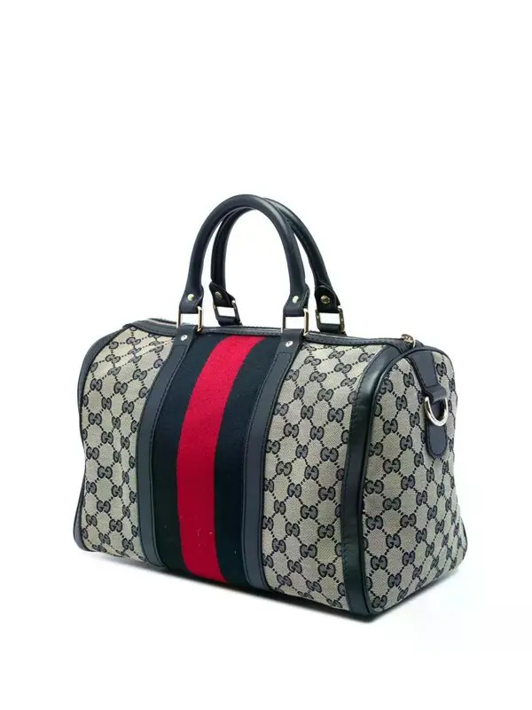 Gucci 2016-2026 Medium Gg Canvas Web Joy Boston Bag Satchel