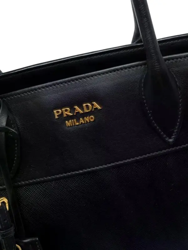 Prada 2010-2026 Saffiano And City Calf Esplanade Satchel