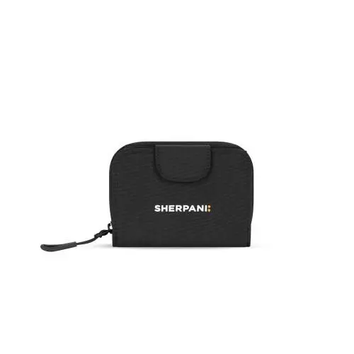 SHERPANI Barcelona Small Bifold Zipper Wallet - Raven