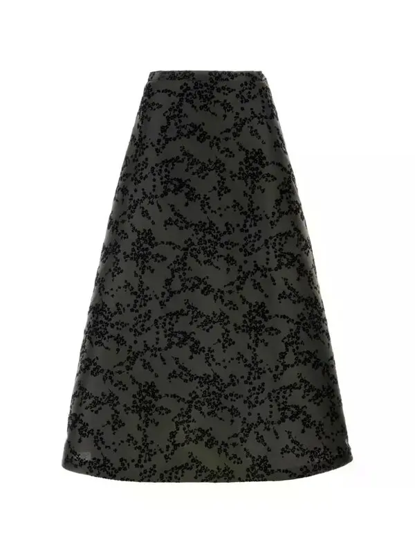 Alberta Ferretti Floral-jacquard A-line Skirt