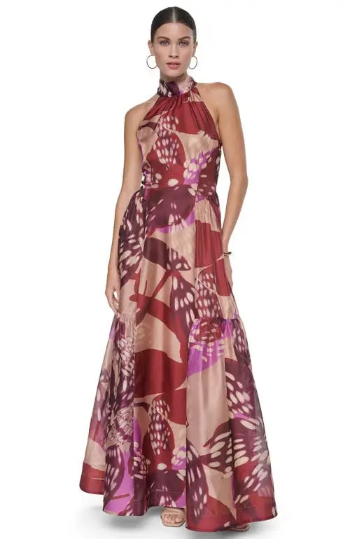 Halston Halter Maxi Dress