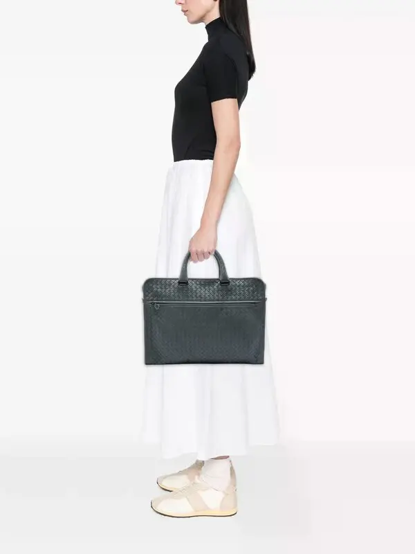 Bottega Veneta 2012-2026 Nappa Intrecciato Business Bag - Grey