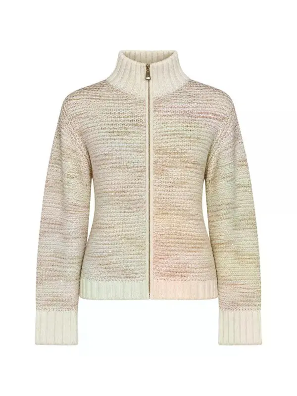 Fabiana Filippi Sequin-embellished Zip-up Cardigan