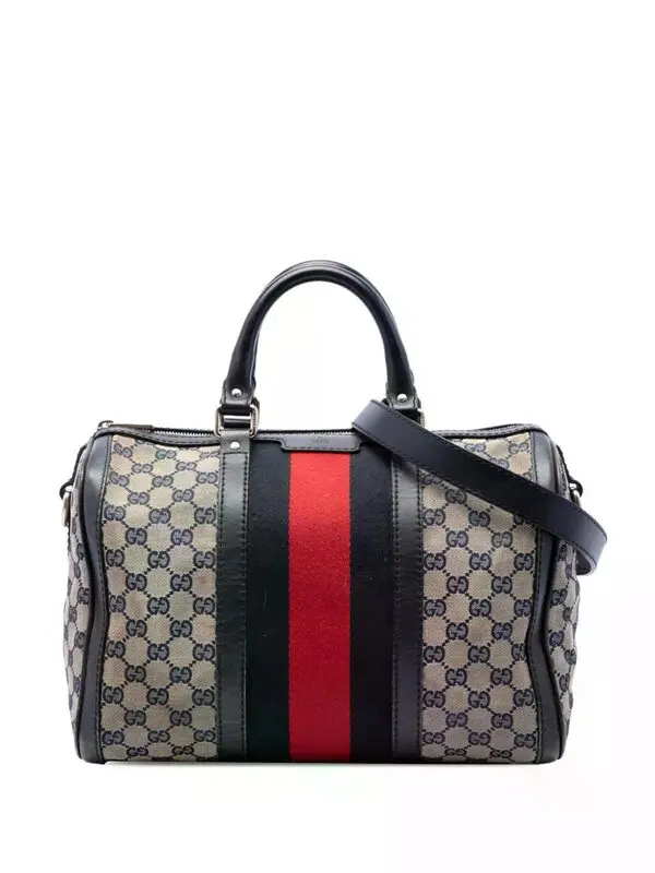Gucci 2016-2026 Medium Gg Canvas Web Joy Boston Bag Satchel
