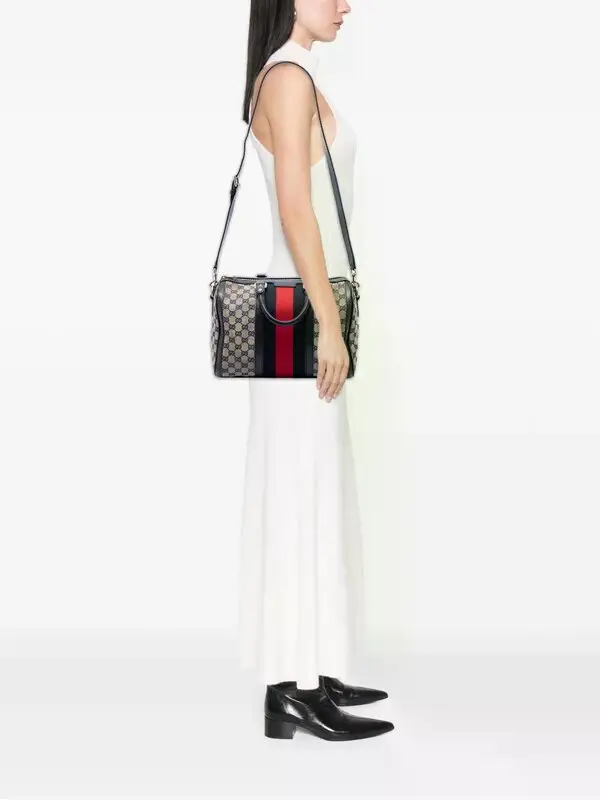 Gucci 2016-2026 Medium Gg Canvas Web Joy Boston Bag Satchel