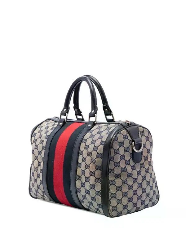 Gucci 2016-2026 Medium Gg Canvas Web Joy Boston Bag Satchel