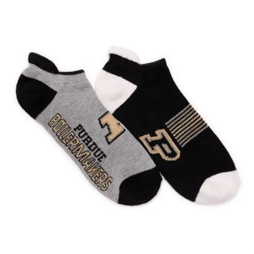 MUK LUKS GAME DAY Gameday Unixex Lowcut Socks 2 Pair Pack - Black