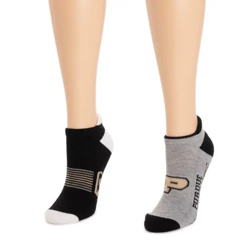 MUK LUKS GAME DAY Gameday Unixex Lowcut Socks 2 Pair Pack - Black