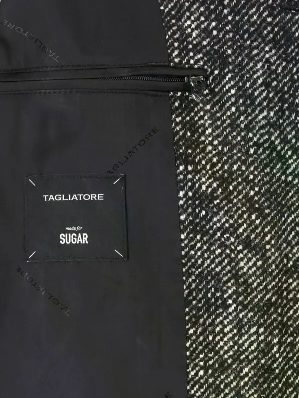 Tagliatore Lyod Tweed-effect Notched-lapels Coat