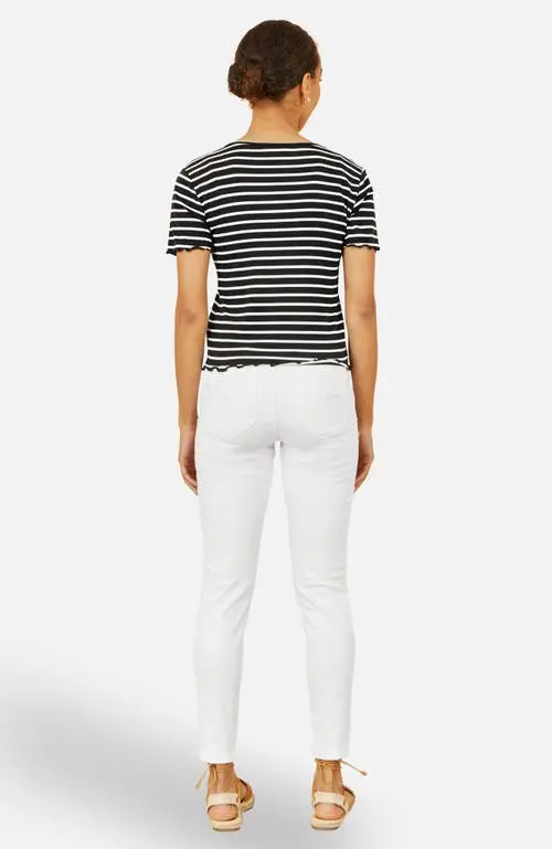 YUMI Striped Cotton Jersey T-shirt