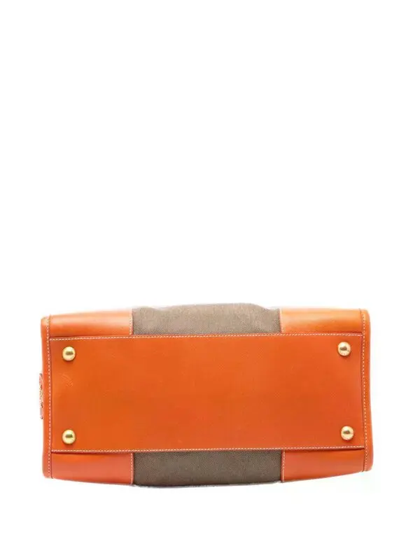 Prada 2013-2026 Saffiano Trimmed Canvas Canapa Logo Satchel