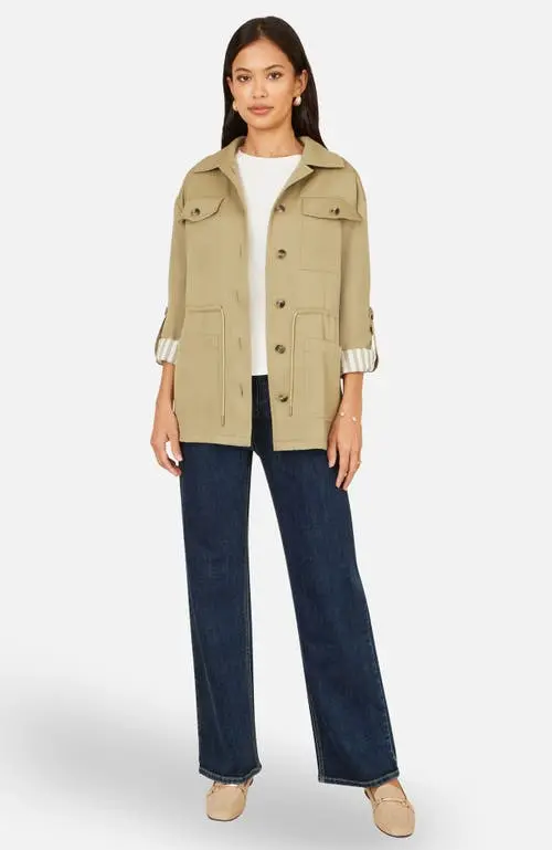 YUMI Drawstring Waist Utility Jacket