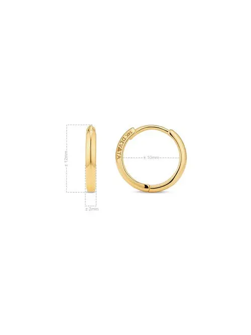 DEVATA Huggie Hoop Earrings In 14k