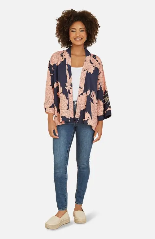 YUMI Blossom Print Relaxed Jacket