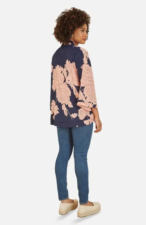 YUMI Blossom Print Relaxed Jacket