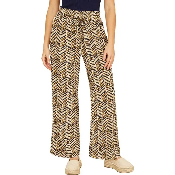 YUMI Animal Print Relaxed Fit Trousers