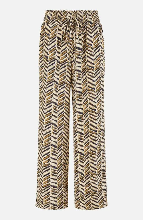 YUMI Animal Print Relaxed Fit Trousers