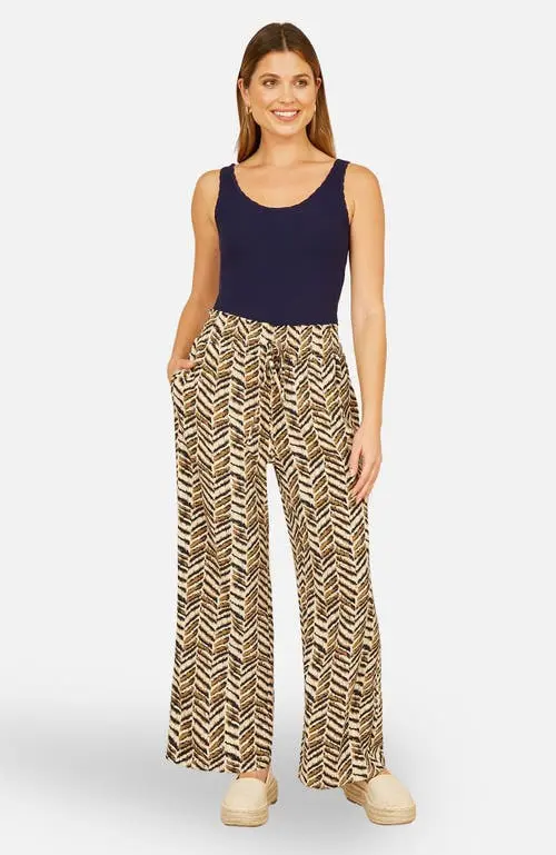 YUMI Animal Print Relaxed Fit Trousers