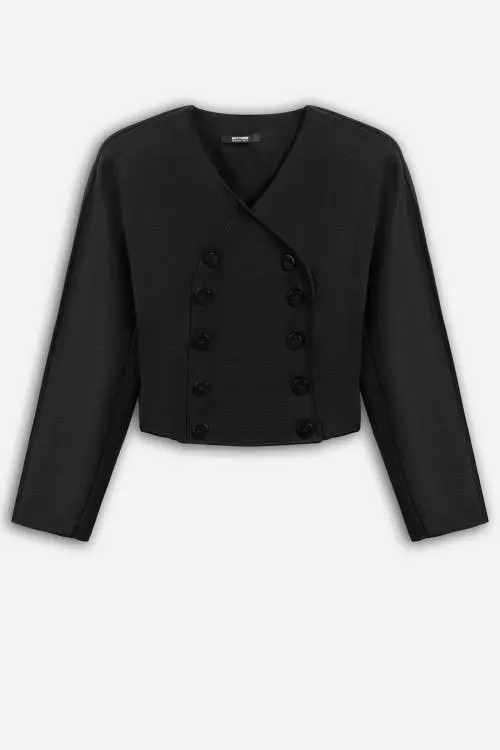 NOCTURNE Double Breasted V Neck Jacket