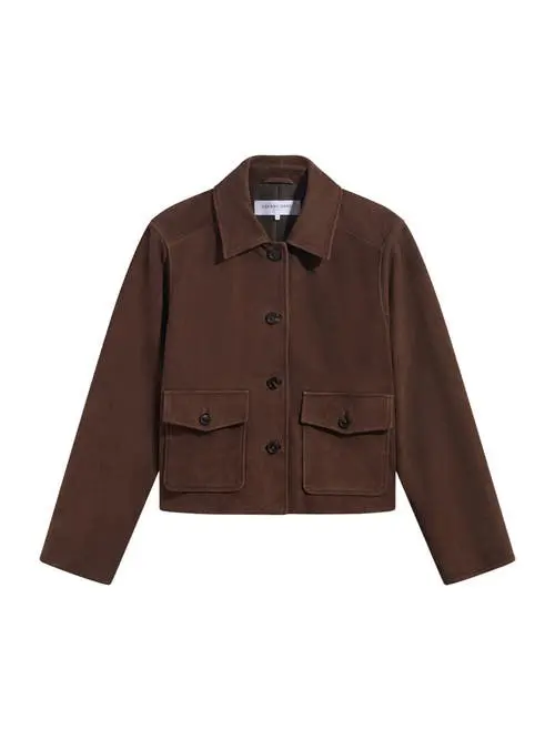 Gerard Darel Cropped Button Front Jacket