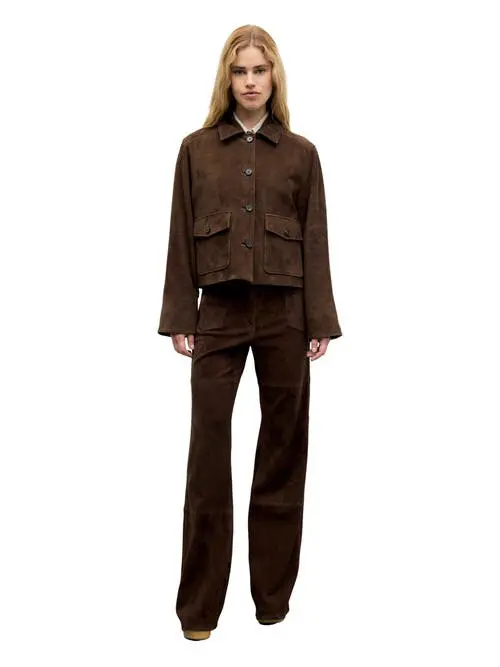 Gerard Darel Cropped Button Front Jacket