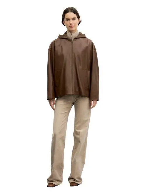 Gerard Darel Pam Hooded Leather Jacket