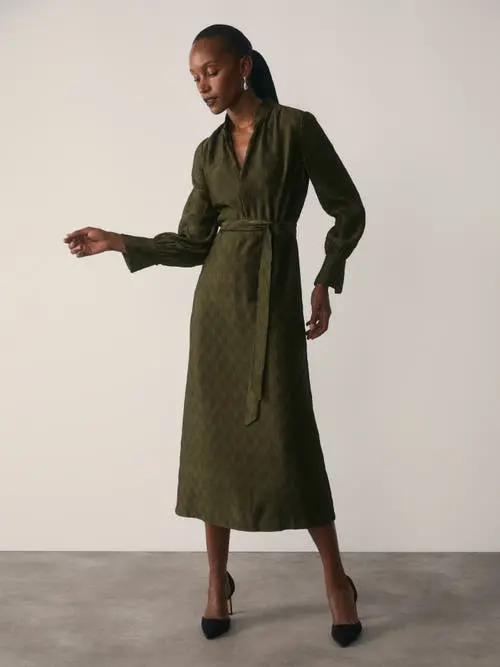 The Fold Aurellie Wave Pleat Dress