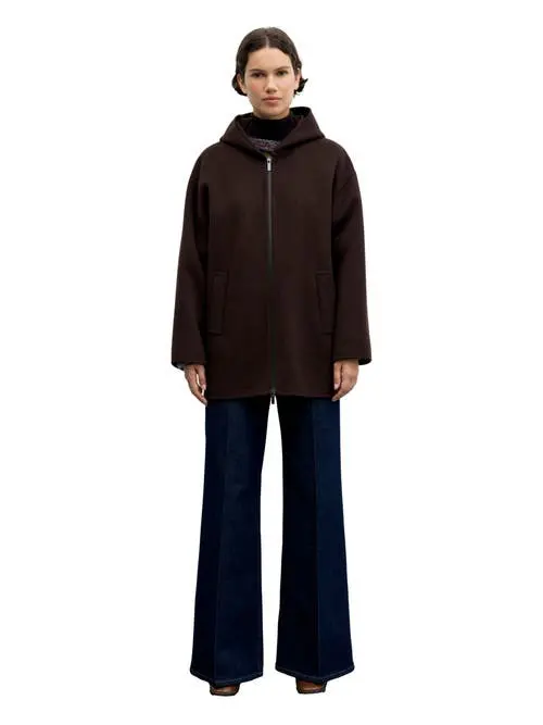 Gerard Darel Alva Double-faced Wool Hooded Coat