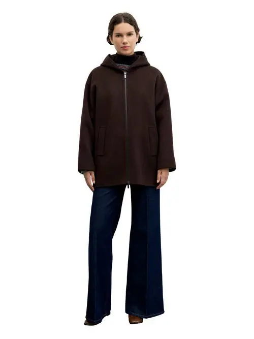 Gerard Darel Alva Double-faced Wool Hooded Coat