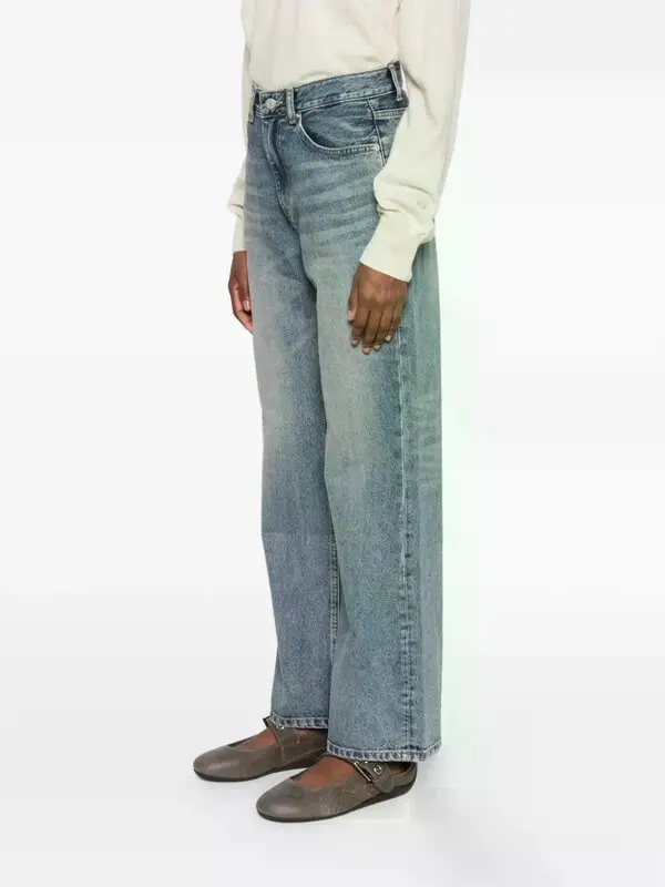 LOW CLASSIC Faded Wide-leg Jeans