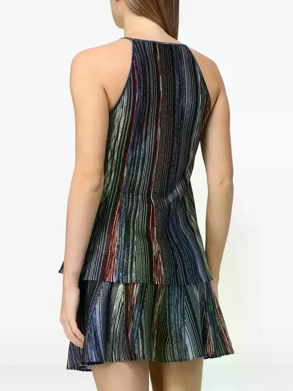 Missoni Sleeveless Ribbed Viscose-lamé Top