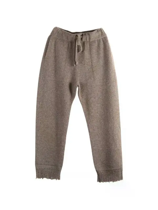 UMA WANG Drawstring-waistband Track Pants - Brown